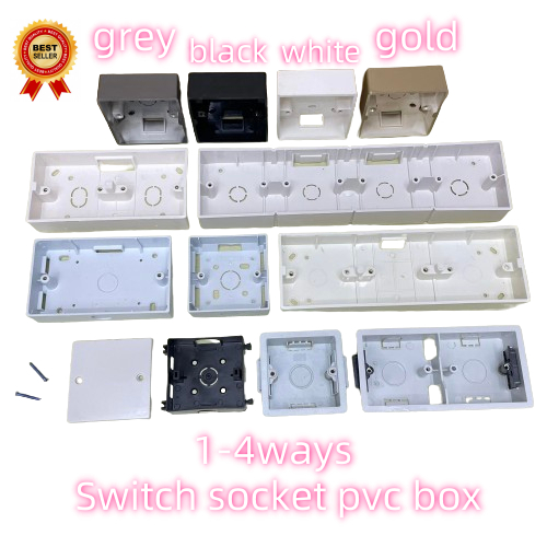 Solid Pvc Surface Type Nut Box Electrical Base Plug Socket Cover Switch ...