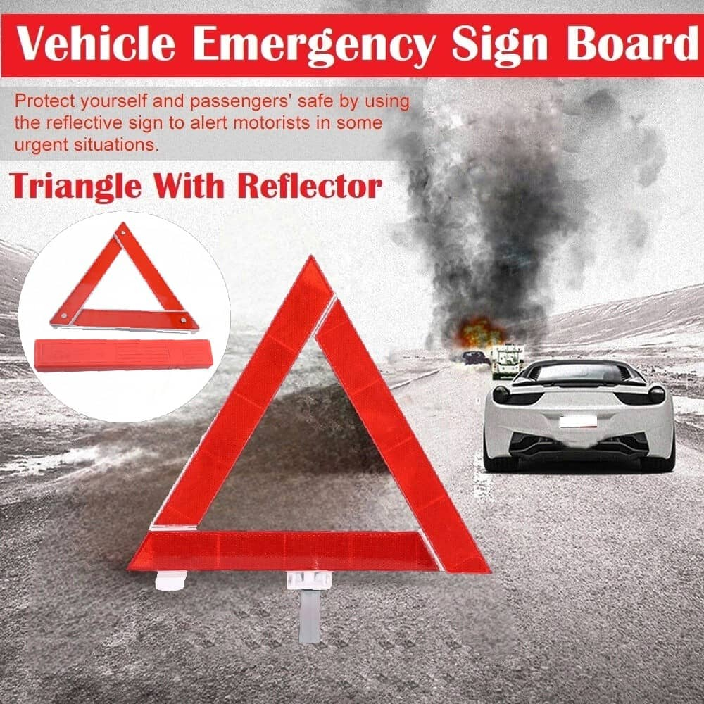 Car Triangle Emergency Sign Board Parking Warning Safety Tool ...