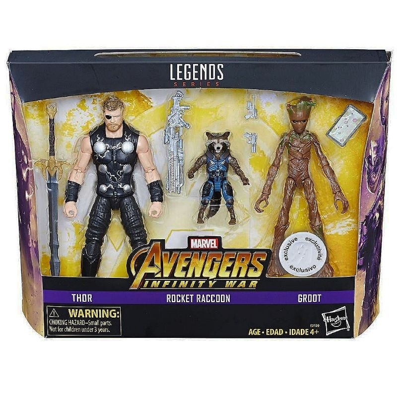 Marvel Legends Infinity War Thor/ Rocket Racoon/ Groot (Toys R Us ...