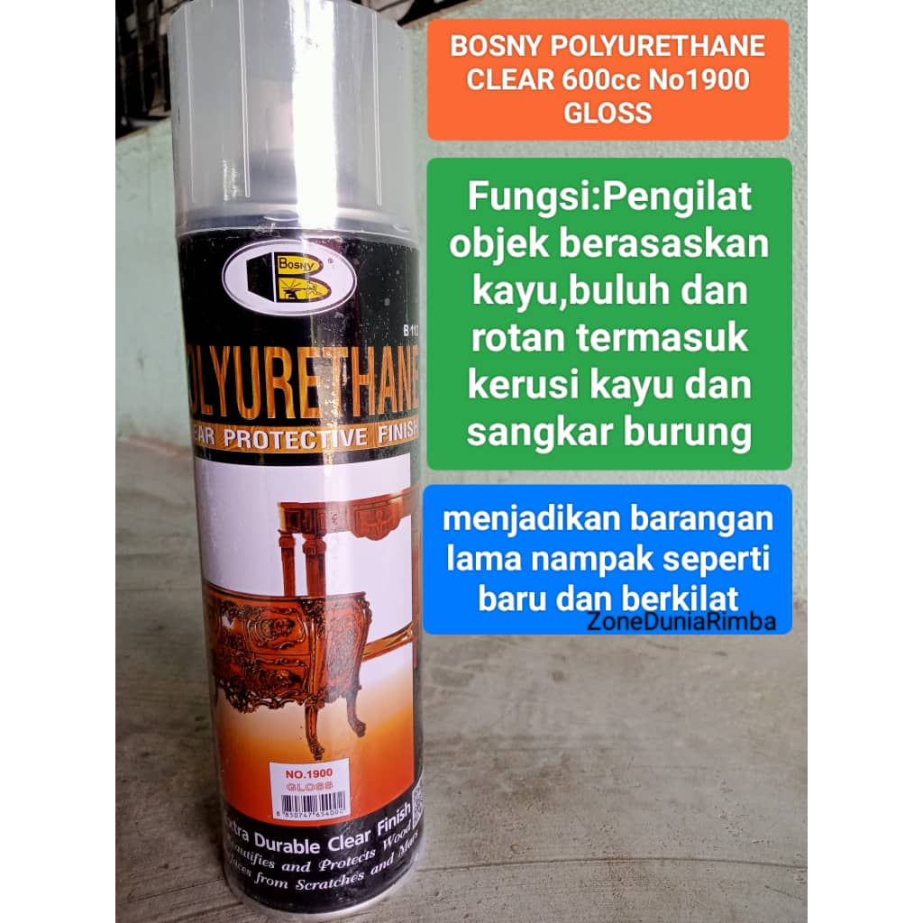 KAYU Bosny POLYURETHANE CLEAR cage polish to polish wood surfaces or ...