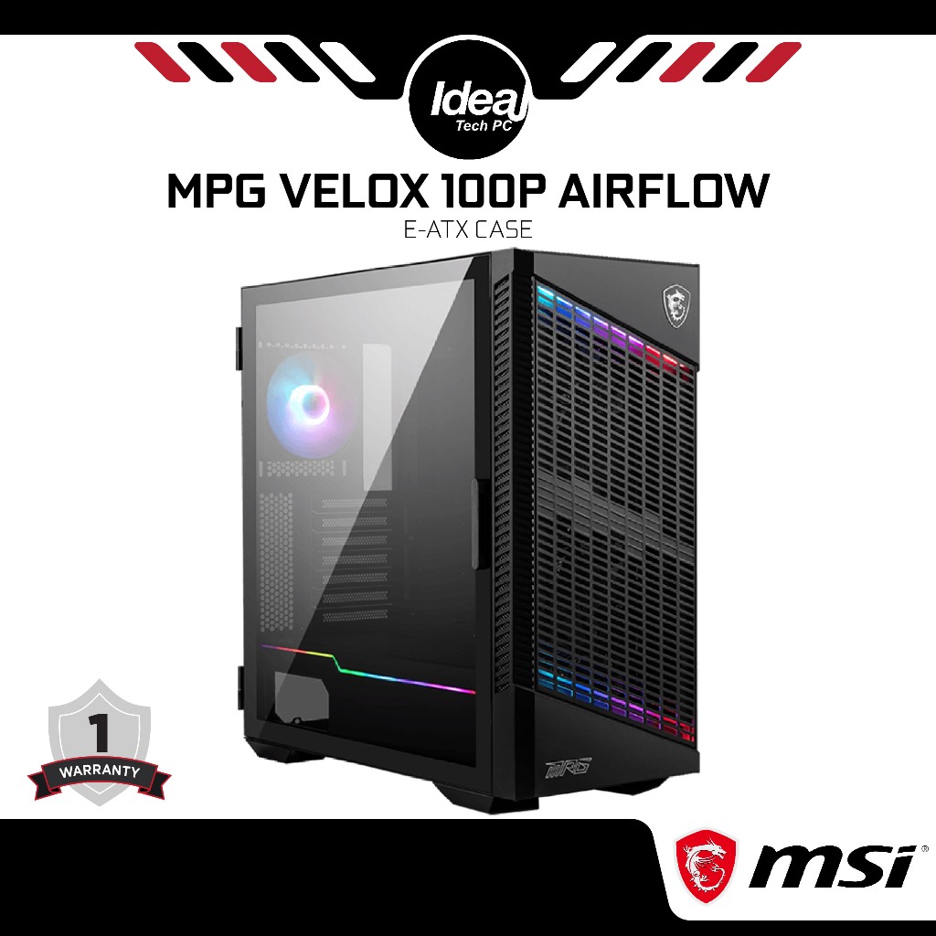 MSI MPG VELOX 100P AIRFLOW | E-ATX Case | Shopee Singapore