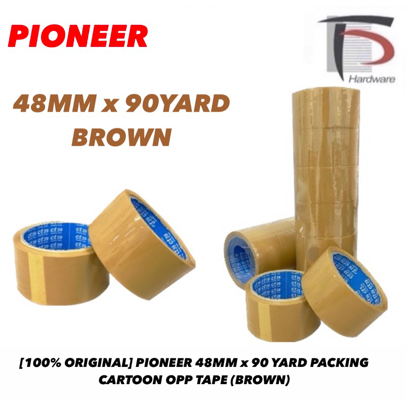 PIONEER 48MM x 90 YARD PACKING CARTOON OPP TAPE (BROWN) | Shopee Singapore