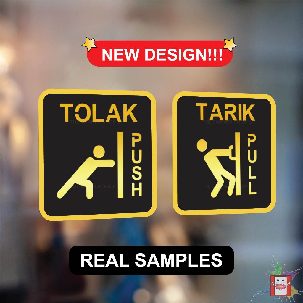 3D Push & Pull Sign , Papan 3D Tolak & Tarik, Modern 3D Door Signage ...