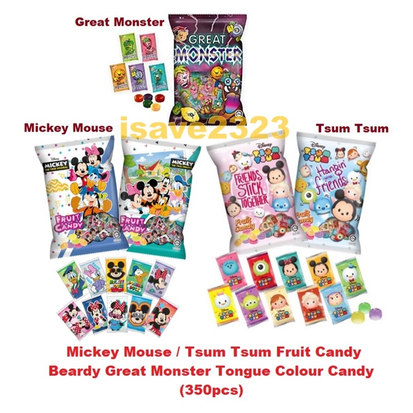 [HALAL] Fruit Candy / Tongue Colour Candy (350pcs) - Mickey Mouse ...