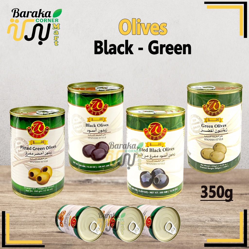 Whole Green Olive Wafeer | Black Olive | Pitted Olives | Buah Zaitun ...