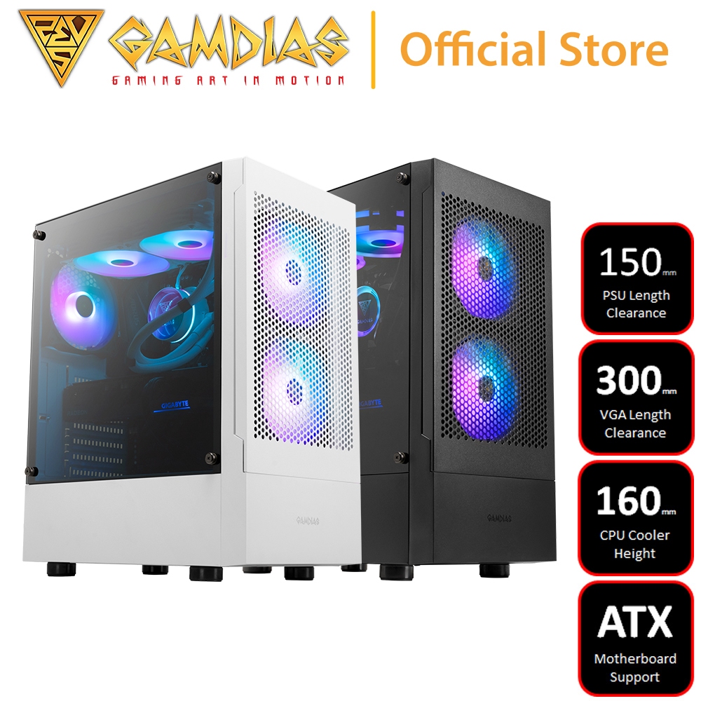 Gamdias TALOS E3 MESH Perforated RGB Mid-tower PC Case ATX Mesh Front ...