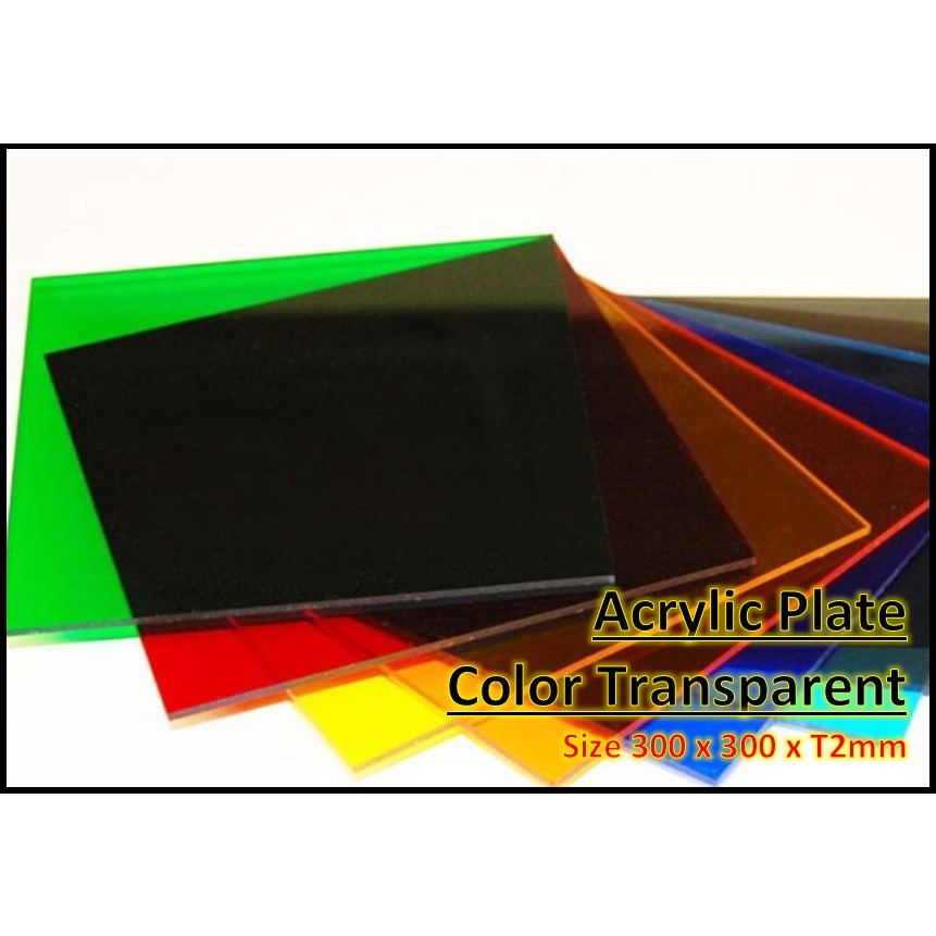 Transparent Color Acrylic Board for Amulet Case, 300 x 300 x 2mm ...