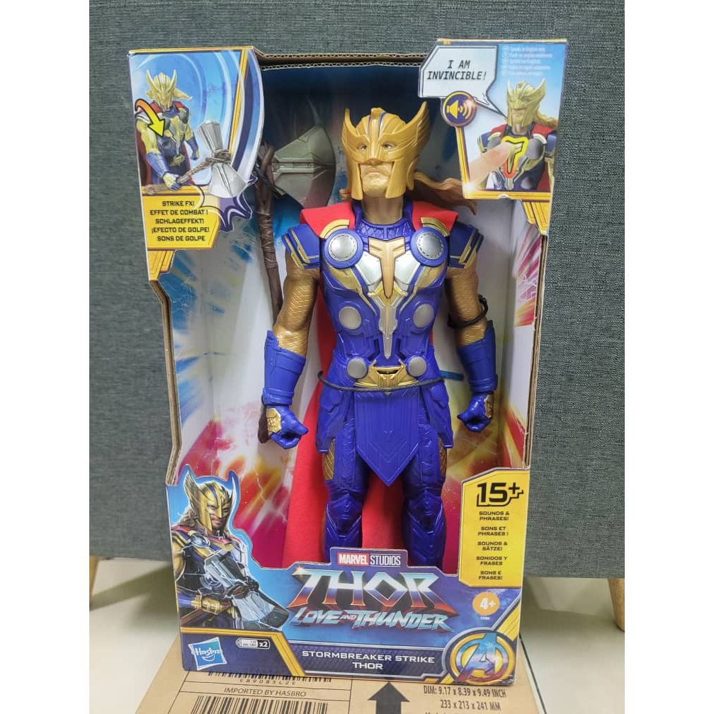 Marvel Studios’ Thor: Love and Thunder Stormbreaker Strike Thor Toy, 12 ...