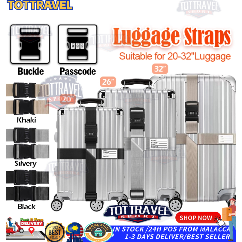 Luggage belt Strap Passcode Lock Bag Suitcase Adjustable Belt Packing ...