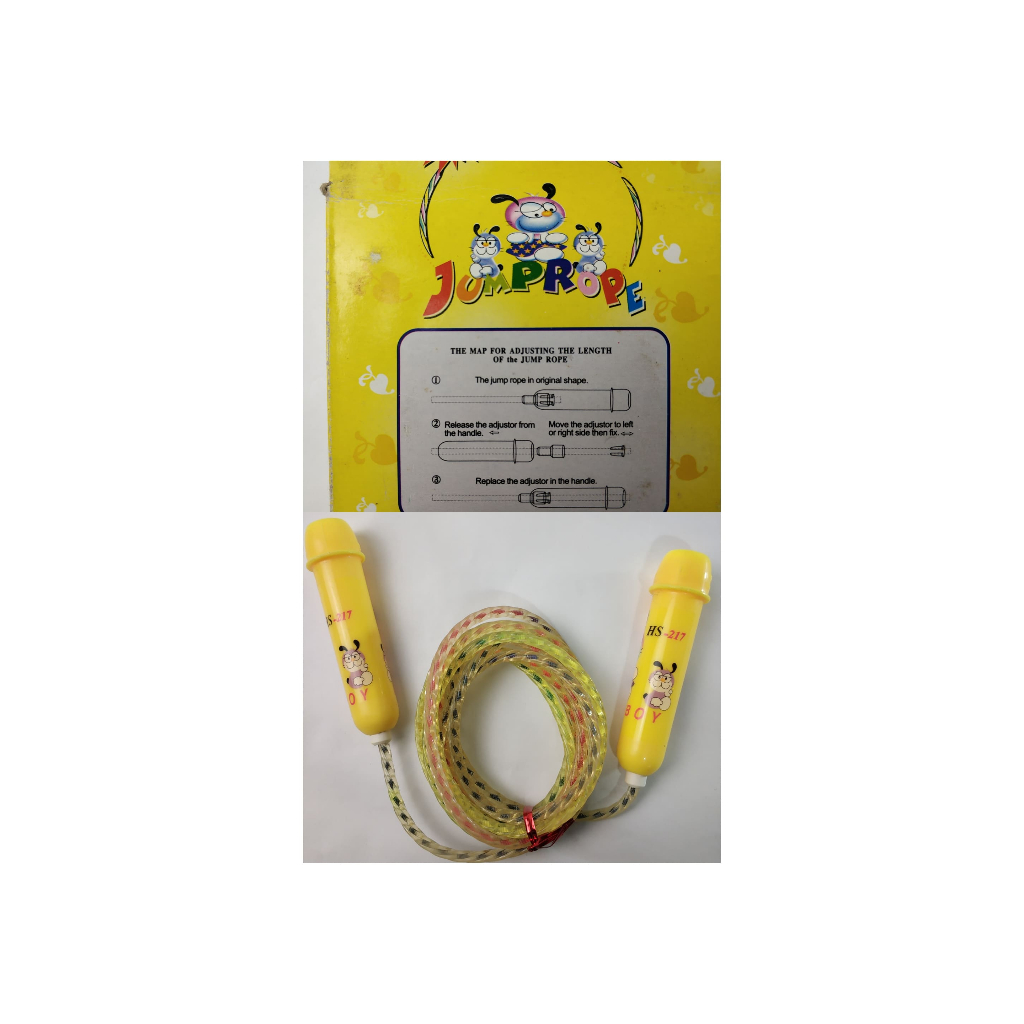 [Clearance] MULTICOLOUR PLASTIC HANDLE SKIPPING ROPE JUMP ROPE PLASTIC ...