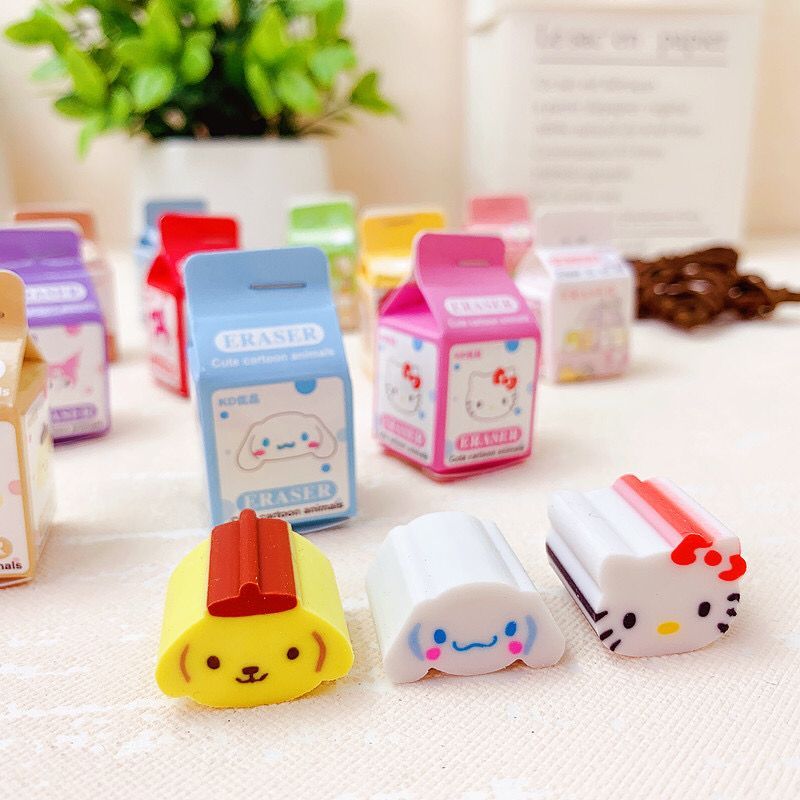 Mini Erasers For Kids Labubu Eraser Mini Box Pokemon Animal Cartoon ...