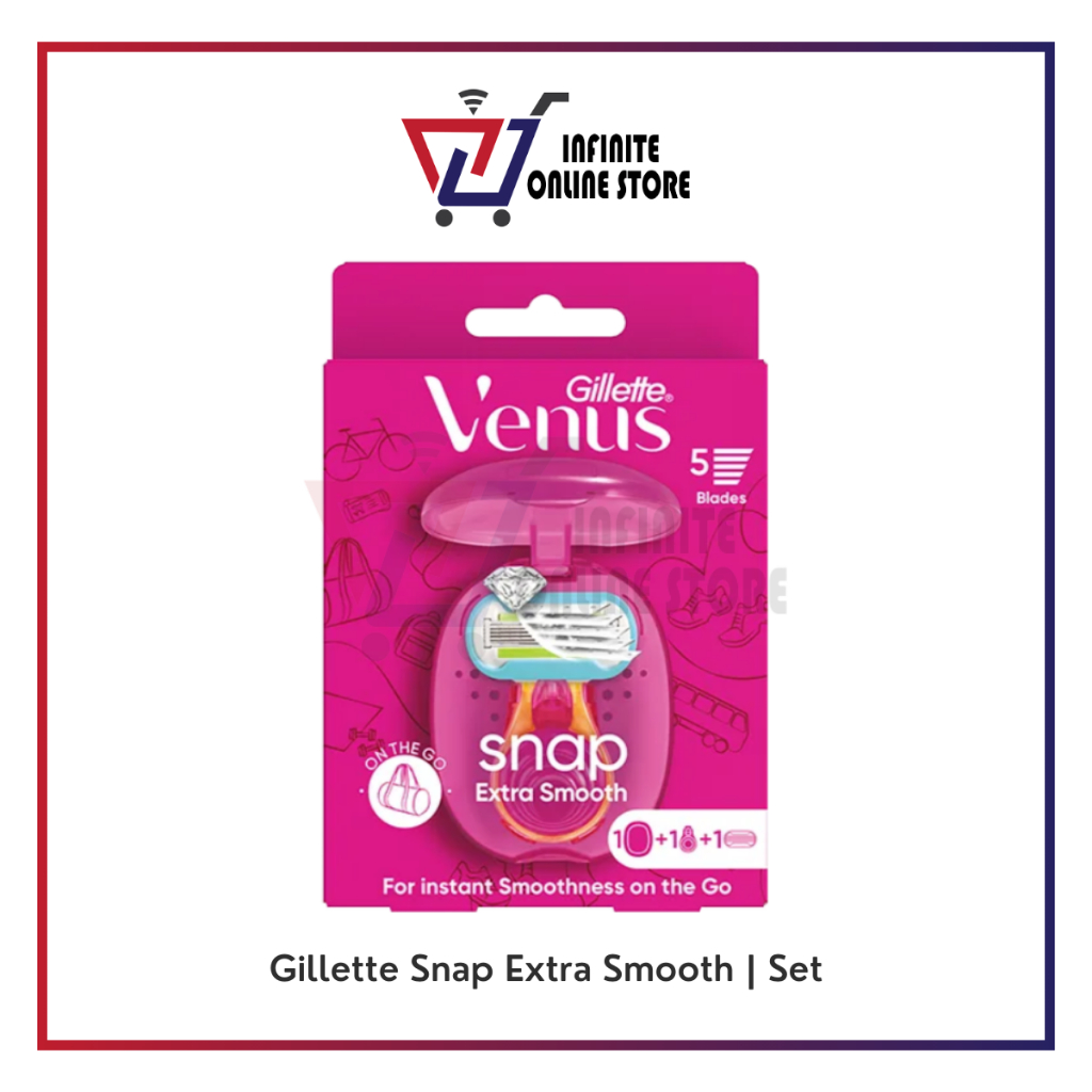 GILLETTE Venus Extra Smooth Snap Razor Set (1 Handle + 1 Blade ...