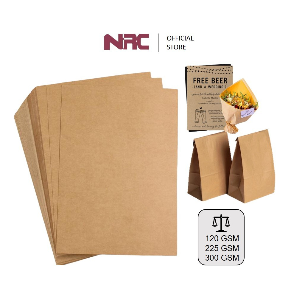 Kraft Paper / Brown Kraft Paper / Kertas Karft Coklat - A4/A3/12"x18 ...