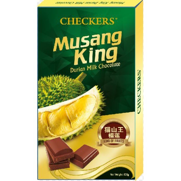Checkers Bar Musang King Durian Milk Chocolate 100g | Shopee Singapore