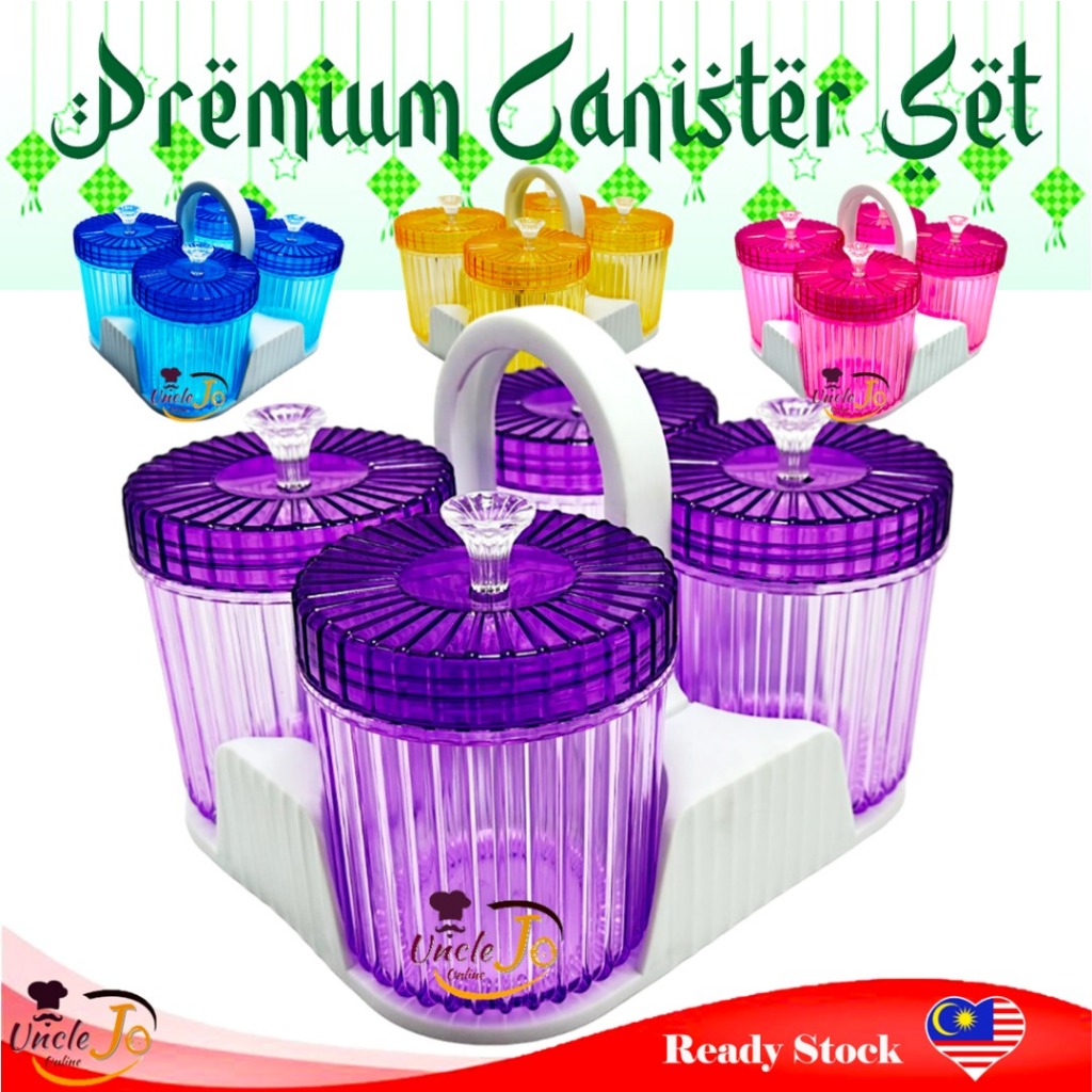 Bekas Kuih Raya Set / Cookies Container Set / Bekas Kuih Raya / Balang ...