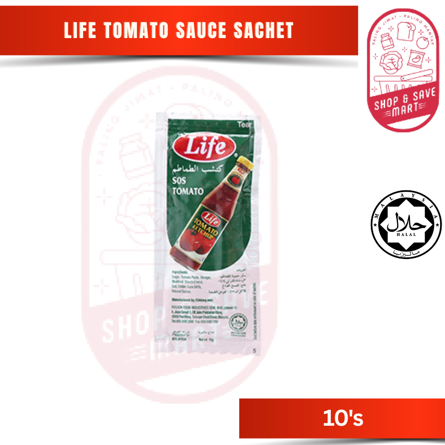 Life Chili / Tomato Sauce Sachet 10s 20s 50s x 10g | Sos Cili Tomato ...