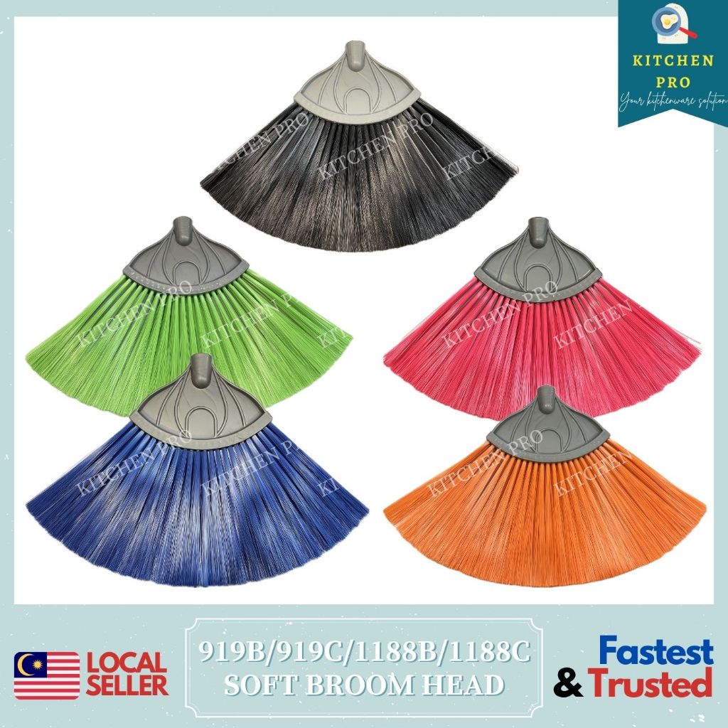 𝐊𝐈𝐓𝐂𝐇𝐄𝐍 𝐏𝐑𝐎 | 919B/919C/1188B/1188C Kepala Penyapu Lembut Warna Rawak ...