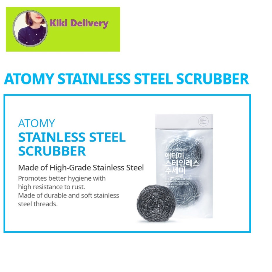 Atomy Stainless Steel Scrubber (1 set) | Shopee Singapore