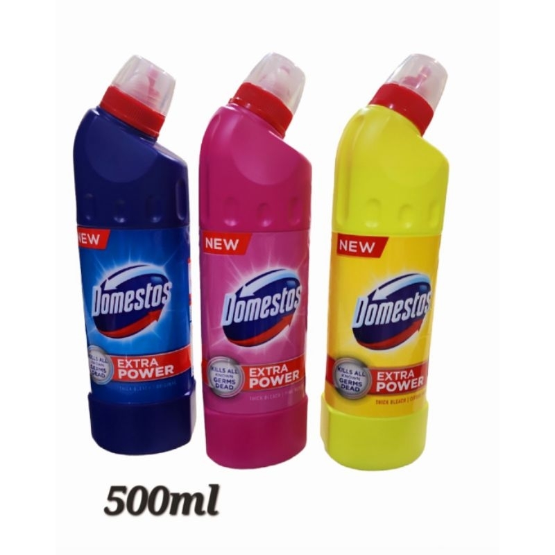 Domestos Extra power thick bleach [500ml] kills all known germs dead ...