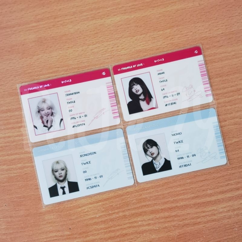 TWICE Formula Of Love Scientist ID Card Jeongyeon Momo | Shopee Singapore
