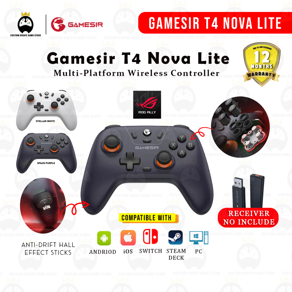 Gamesir T4 Nova Lite Multi-Platform Wireless Game Controller | Shopee ...