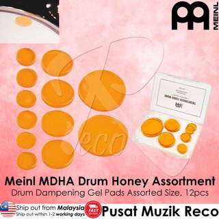 Meinl MDHA Drum Honey Assortment 12pcs Dampening Gel Pads Pack with ...