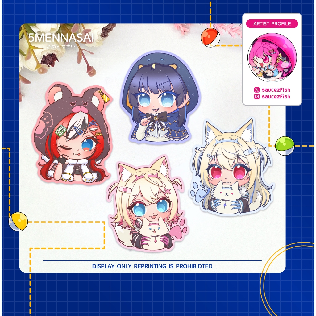 Vtuber HOLOLIVE Stickers [Hololive EN] | Shopee Singapore