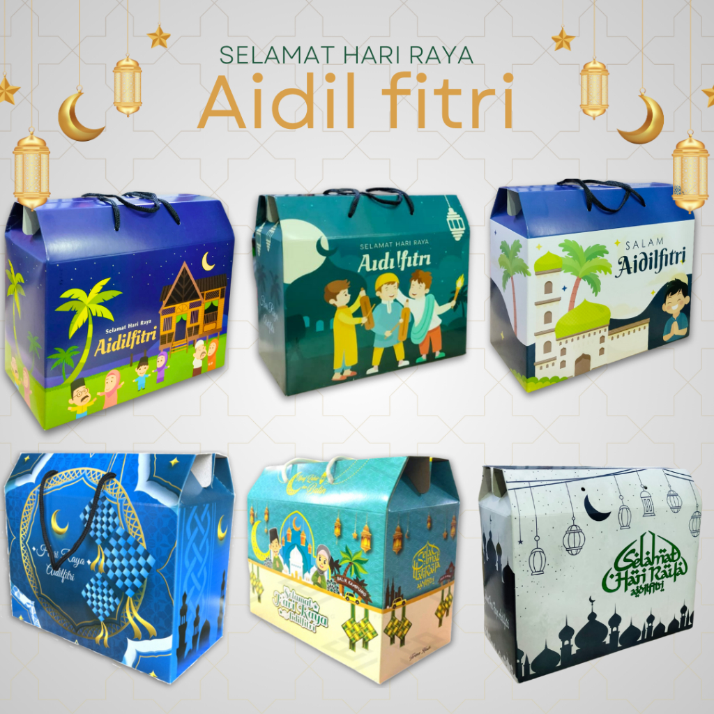 Hari Raya Handle Box / Hari Raya Box / Raya Cake Box / Hari Raya Box ...