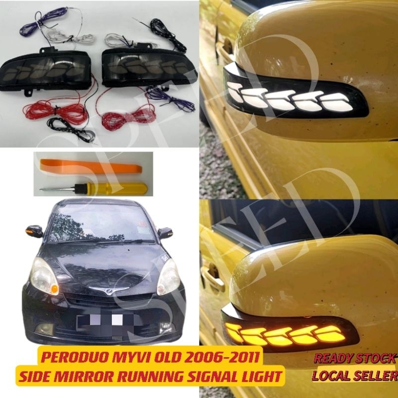 PERODUA MYVI OLD 2006-2011 SIDE MIRROR LED RUNNING SIGNAL LIGHT WELCOME ...