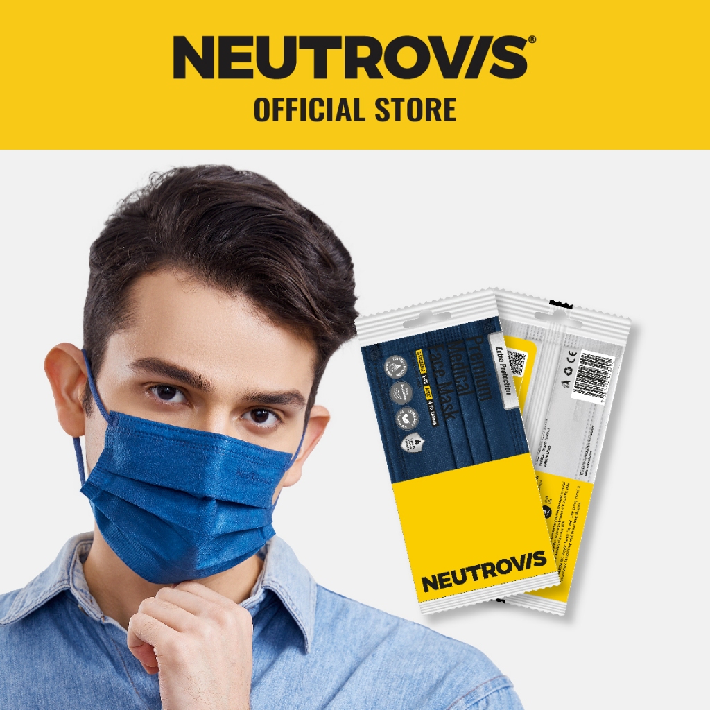 Neutrovis 4-Ply Premium Medical Face Mask 1s - Denim Blue (Individual ...