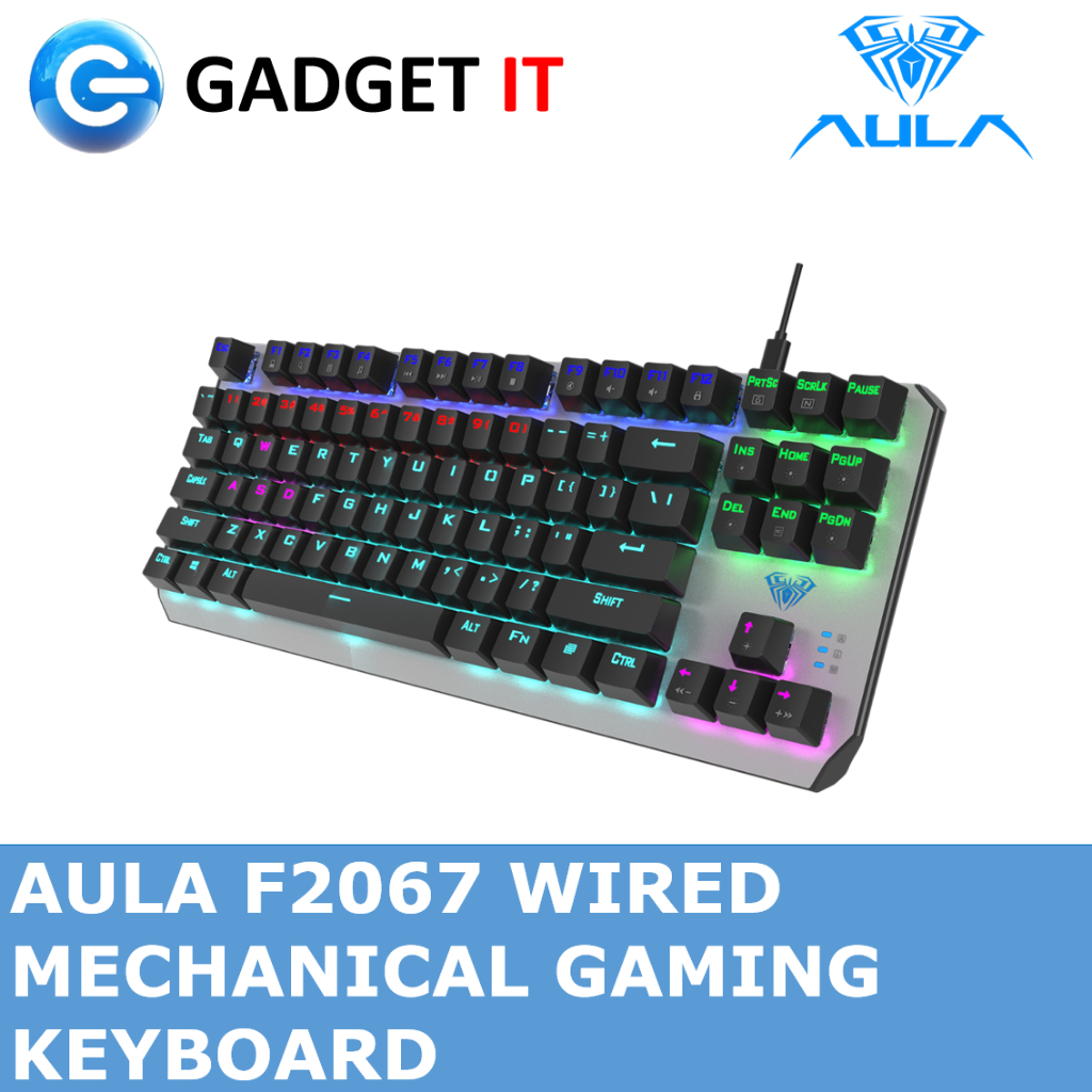 AULA F2067 WIRED MECHANICAL GAMING KEYBOARD | Shopee Singapore