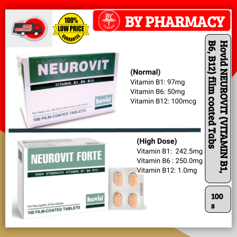 Hovid Neurovit/ Neurovit Forte 100's (Vitamin B1 B6 B12) [EXP 07/2025 ...