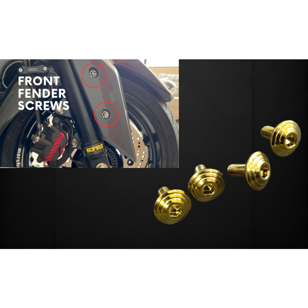 XMAX V1 V2 NMAX V1 V2 NVX V1 V2 Front Fender MUDGUARD Screw Skru Magat ...