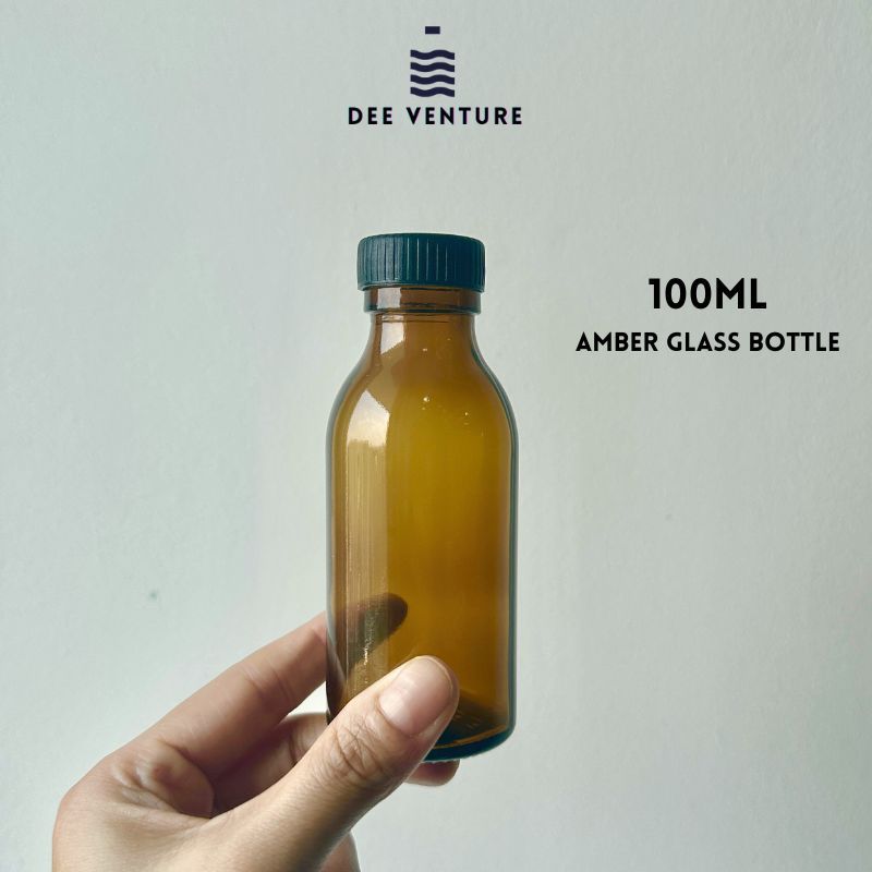 100ml Amber Glass Bottle/ Mini Sampling Glass with Cap and Insert ...