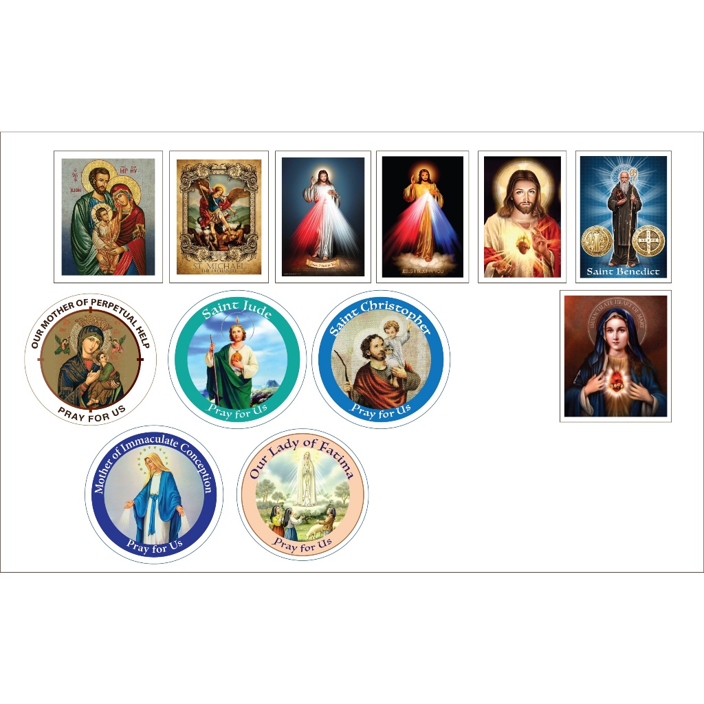 car stickers Divine mercy St Benedict St Jude Immaculate Conception ...