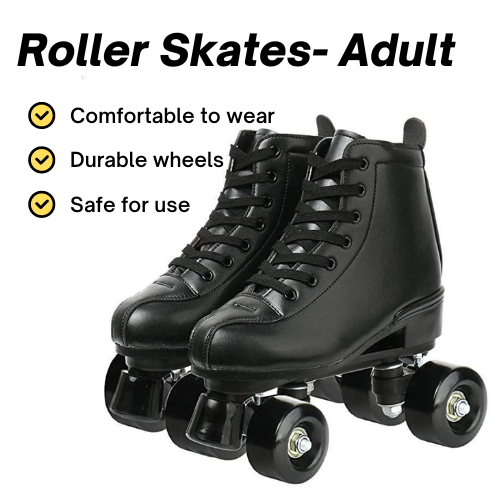 Non-slip Roller Skates Adult Double Roller Skates Men and Women Leather ...