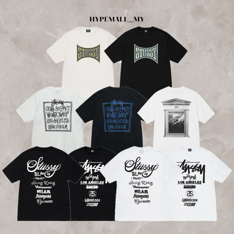 Stussy Graphic Tee Collection 21 (Champion/OL Frame/Surf Tomb/World ...