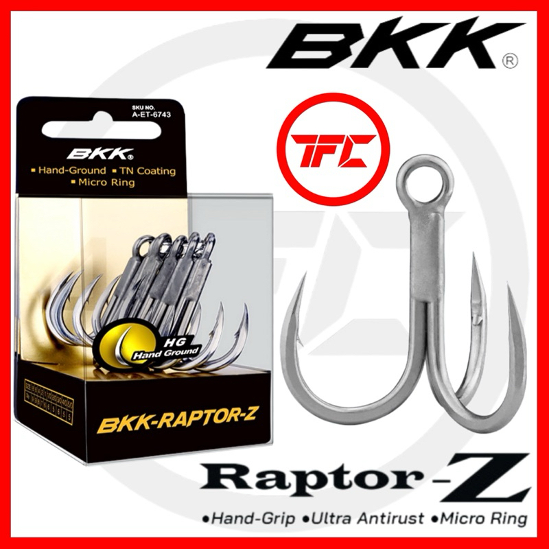 BKK RAPTOR-Z 4X Strong Treble Ultra Antirust Fishing Hook Luring Casting Micro Ring | Shopee ...