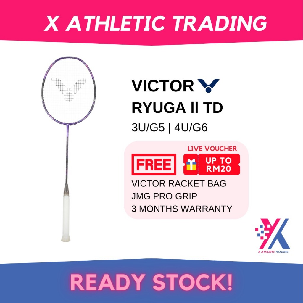 [CN]Victor Thruster RYUGA II TD / RYUGA 2 td Badminton Racket 龙牙2td ...