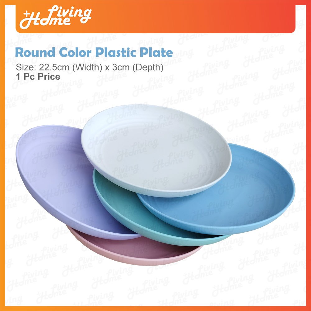 Big Round Color Plastic Plate Dining Plate Pinggan Plastik Bulat ...