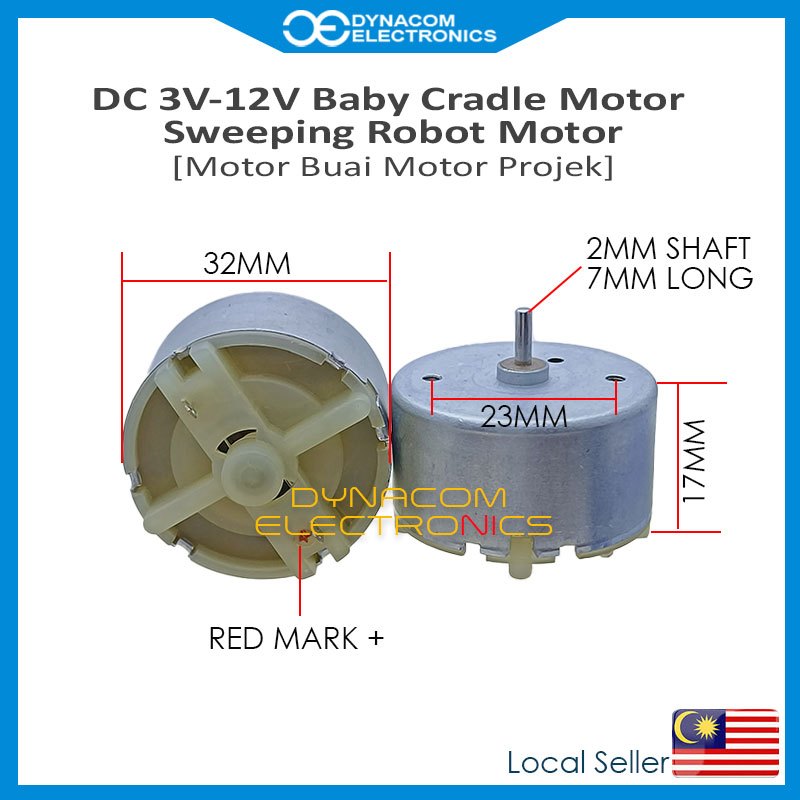 DC 3V-12V 2200RPM DC Motor Baby Cradle Motor Robot Motor Sweeping Robot ...