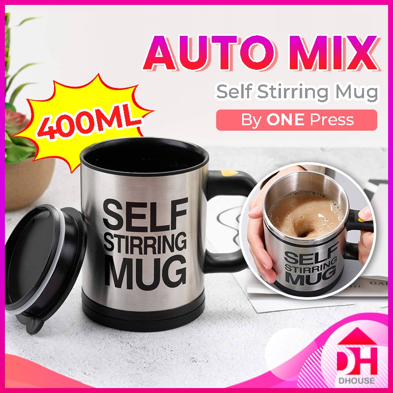 Self Stirring Mug 400ml Automatic Mixing Coffee Tea Milo Milk Stainless ...