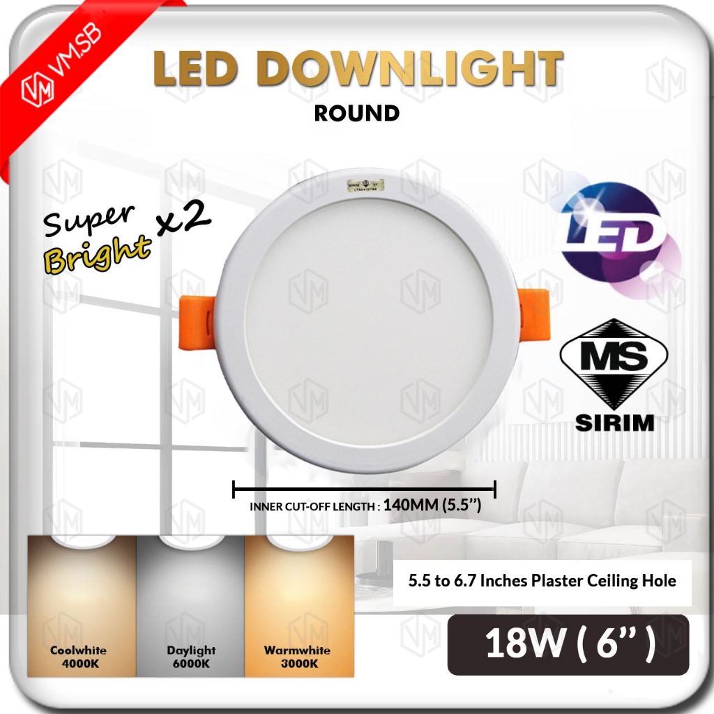 7W 12W 15W 18W Round LED Eyeball Recessed Downlight Home Lighting ...