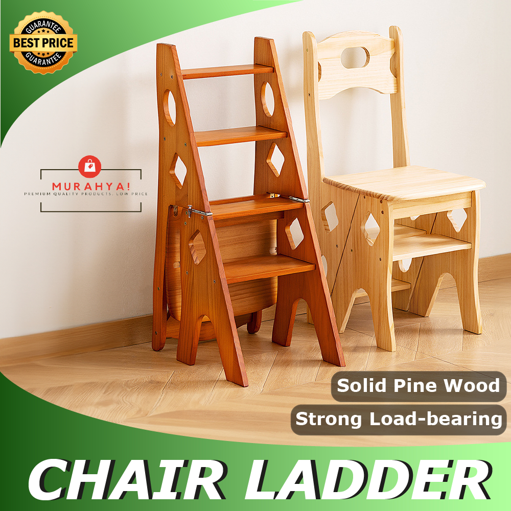 Ladder Chair Heavy Duty Solid Multi-function Ladder Chair Wood ...