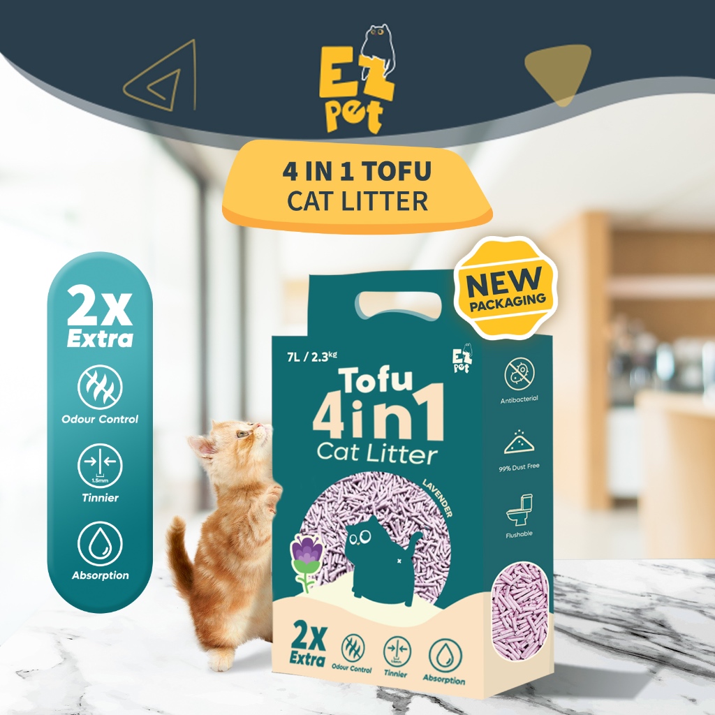 【1st Launched】 EzPet 【4IN1】Tofu Cat Litter Pasir Kucing Toufu Cat ...