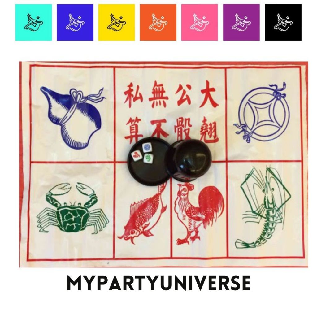 1Set 2 Sided Fish Crab Prawn Playing Game Set Dice Adult Family Game ...