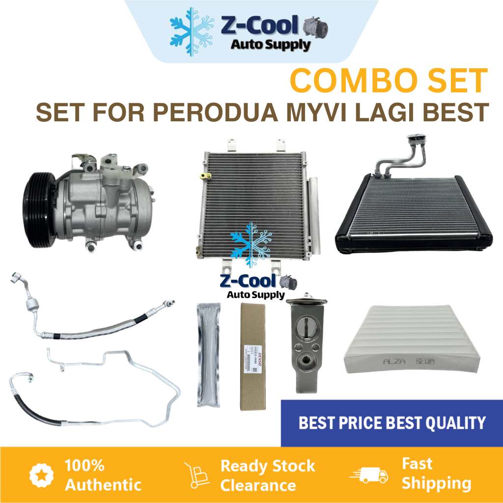 SET PERODUA MYVI LAGI BEST Aircond Compressor, Valve ,Cooling Coil ...