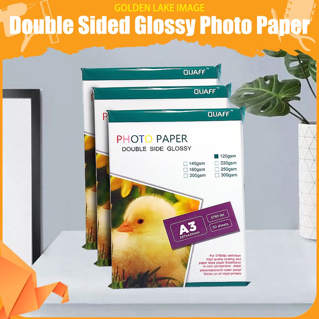 QUAFF Double Sided Glossy Photo Paper A3 Size 120gsm 220gsm 250gsm(50 ...
