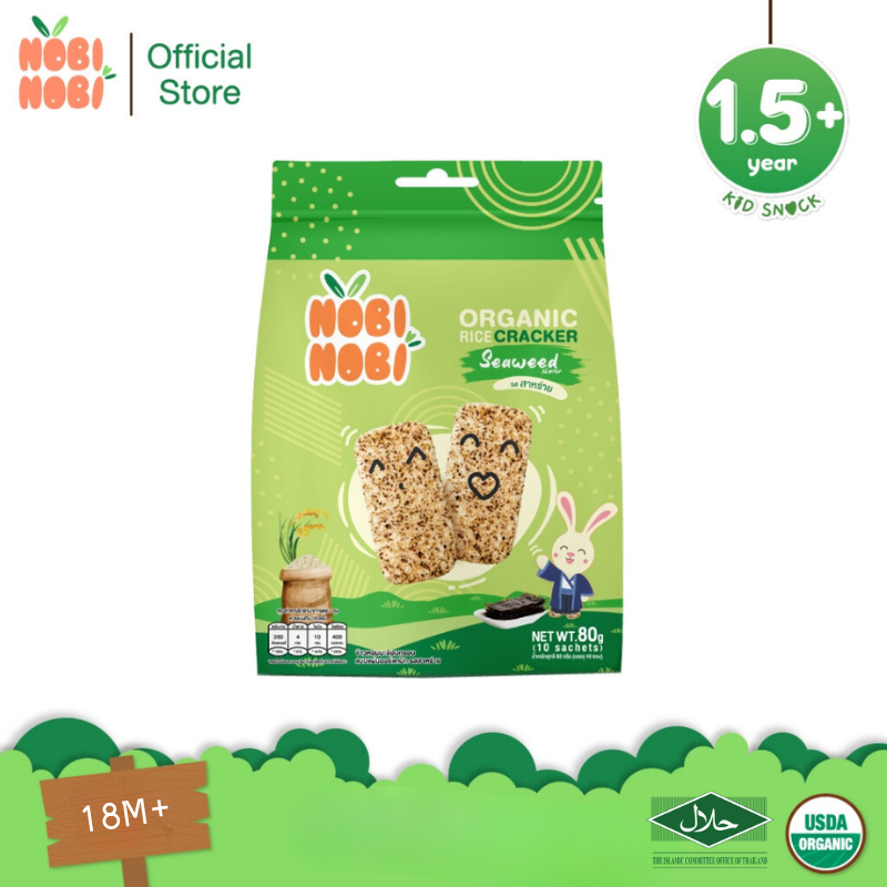 [HALAL] Nobi Nobi Organic Seaweed Rice Crackers To Eat Baby Rice Snacks ...