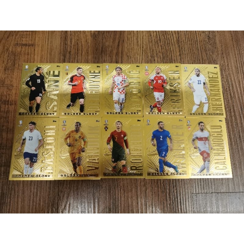 Topps Match Attax Euro 2024 Golden Glory Gold Cards (Ronaldo, VVD ...